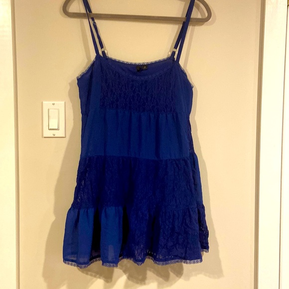 Intimates & Sleepwear | Midnight Blue Lace Nightie With Bow Details On ...